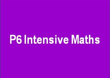 P6 Intensive Maths - Smart Excel